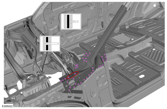 Ford Explorer - Removal and Installation - A-Pillar Outer Panel Section ...