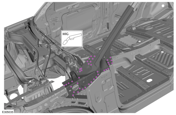 Ford Explorer - Removal and Installation - A-Pillar Outer Panel Section ...