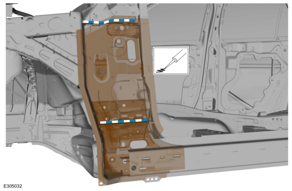 Ford Explorer - Removal and Installation - A-Pillar Outer Panel Section ...